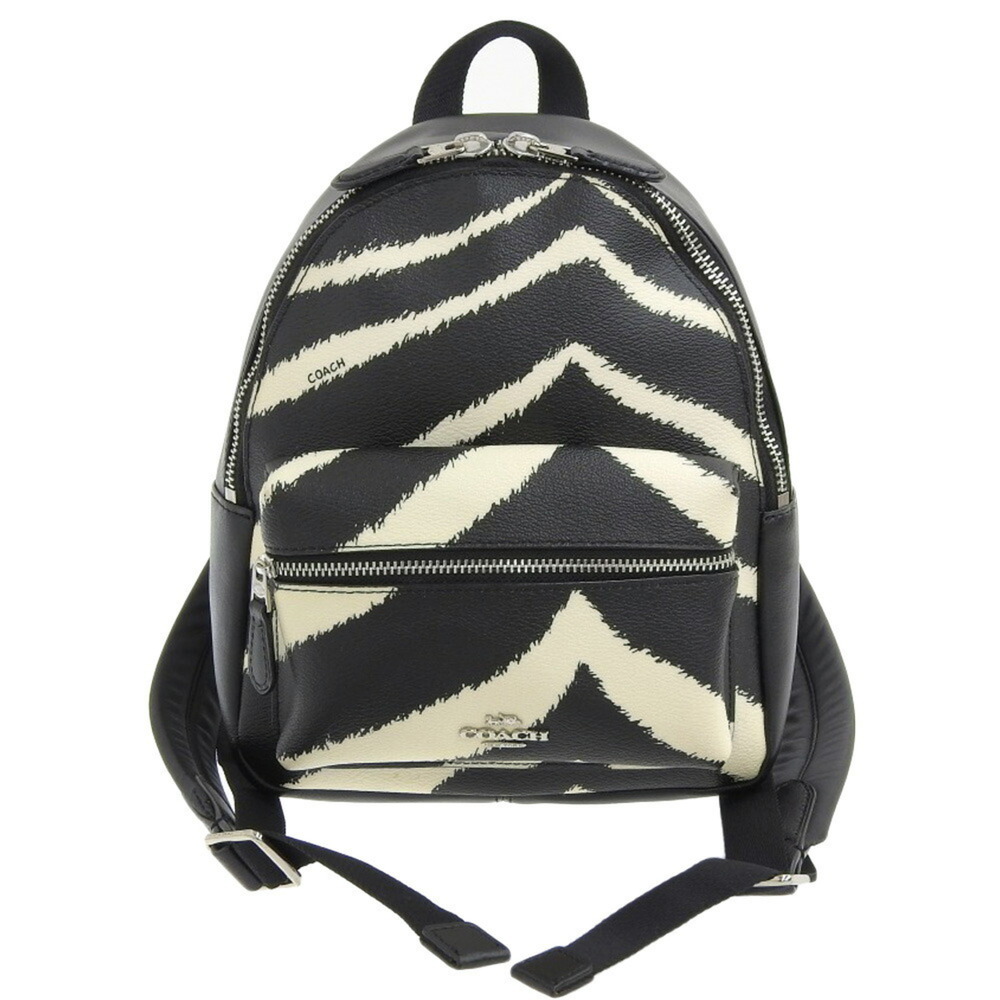 Coach Backpack Rucksack Zebra Pattern Black White - Gem